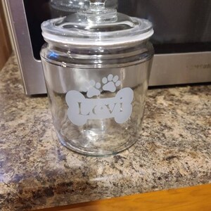 Personalized Dachshund Silhouette Dog Treat Jar Glass With Lid, Dog Mom ...