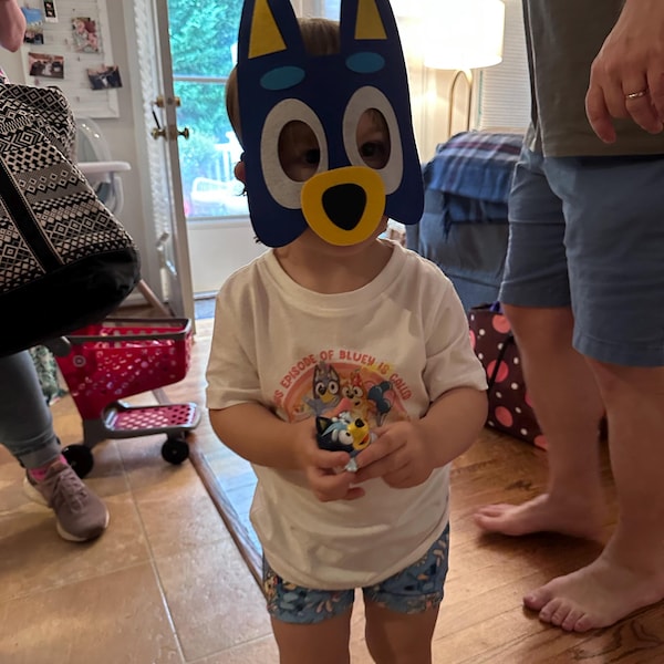 Personalized Bluey Felt Masks! Party Favors! Birthday Party! - Etsy