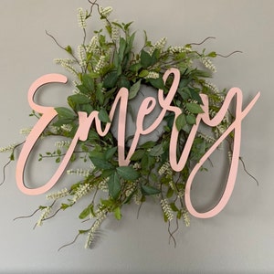 Nursery Name Sign Wood Name Sign Emily Sign Baby Wall Name | Etsy