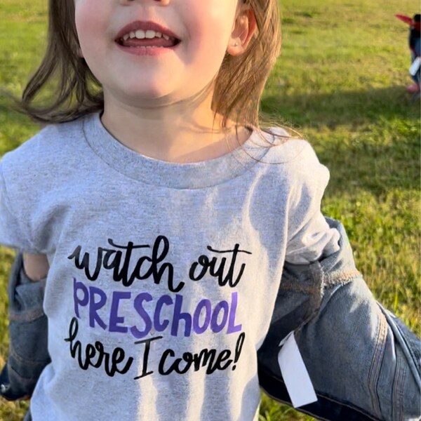Preschool SVG File, Watch Out Preschool Here I Come Svg, First Day of ...