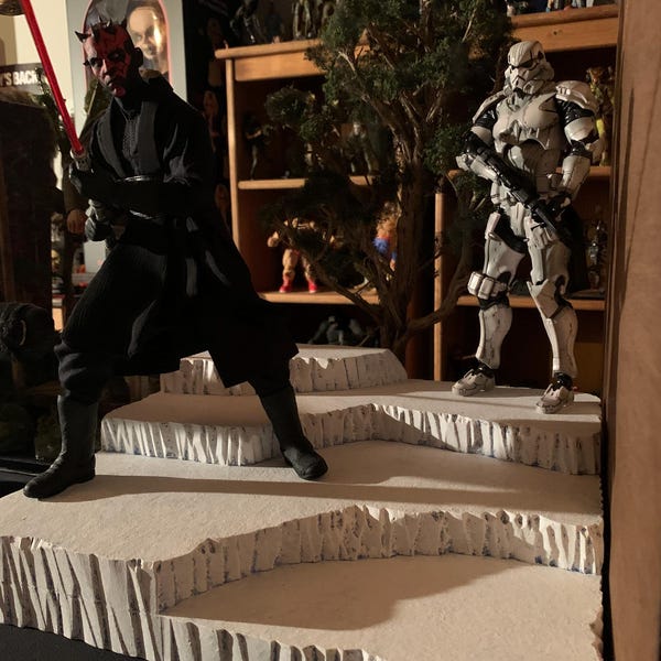 1:12 Scale Desert Rock Pile Dio Base Detolf Action Figure Photography ...