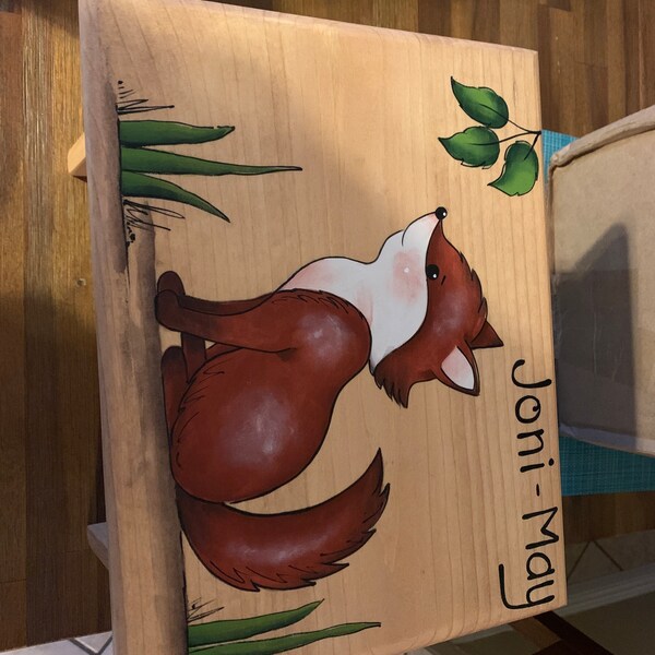 Kids Step Stool, Fox Step Stool, Wildlife Step Stool, Kids Foot Stool ...