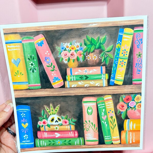 Summer Shelfie 8X8” Art Print - Etsy