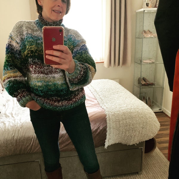 Hand Knitting Pattern -the Jupiter Jumper - Etsy