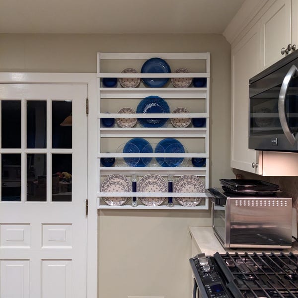 Plate Shelf, Plate Rack, Wall Shelf, Vintage Shelf, Handmade Plate ...