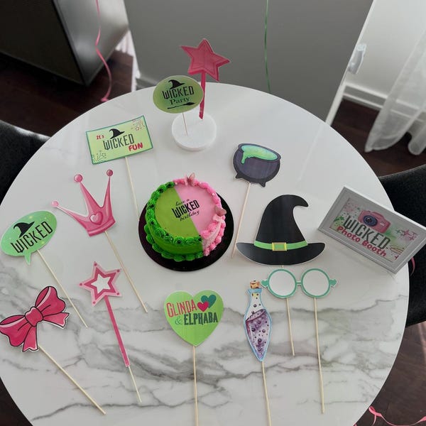 Wicked Party Bag Tag Labels | Printable Decorations Glinda and Elphaba ...