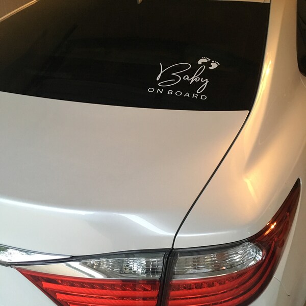 Baby on Board Car Decal Footprints Baby Bumper Sticker Vinyl Baby Car ...
