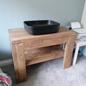 Rustic Washstand Shelf Wash Stand Sink Unit Hand Crafted | Etsy UK