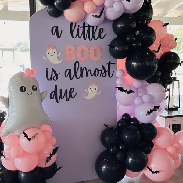 Ghost Balloon Little Ghost Balloon Boo I'm Two Spooky One Little Boo is ...