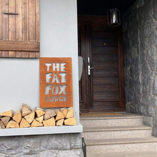 Corten Steel Custom Sign, Your Logo Corten, House Address Plaque ...