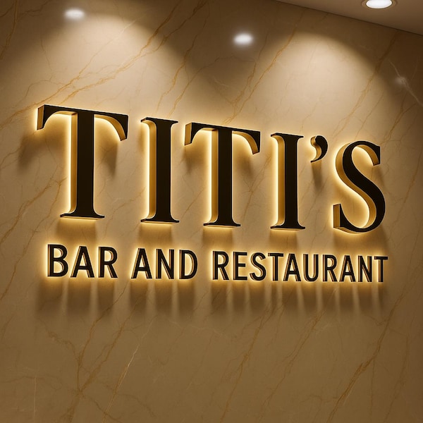 Storefront Signcustom Backlit Metal, 3D Business Sign, Illuminated ...