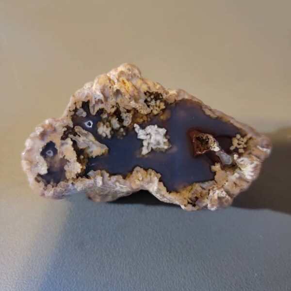 GIANT 2.2lb Tumbled Botryoidal Agate Limb Cast UV Green (montana ...