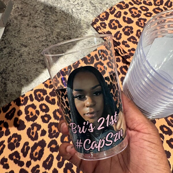 Personalized Clear Cups Set 12oz Plastic - Etsy