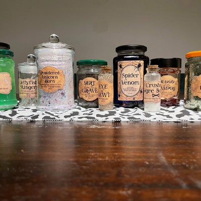 Halloween Jar Labels X 11 Witch's Cupboard Halloween - Etsy