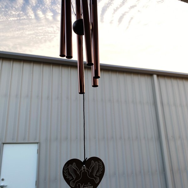 Memorial Wind Chime - 29" Sympathy Chime for Loss of Loved One ...