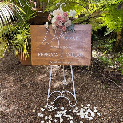 Vinyl Decal Personalised Welcome Sign for Wedding. Wedding - Etsy