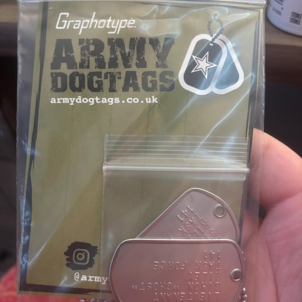 Simon 'ghost' Riley US Military Dog Tag Set With Personalised Text. - Etsy