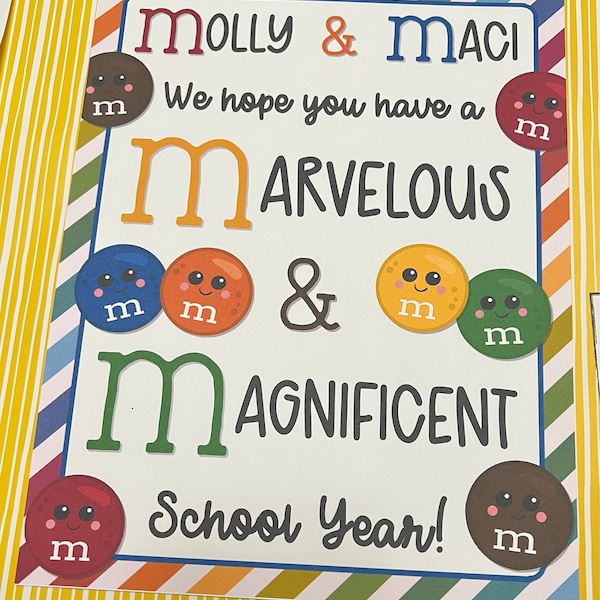 PRINTABLE Have a Marvelous and Magnificent School Year! 8"x10 ...