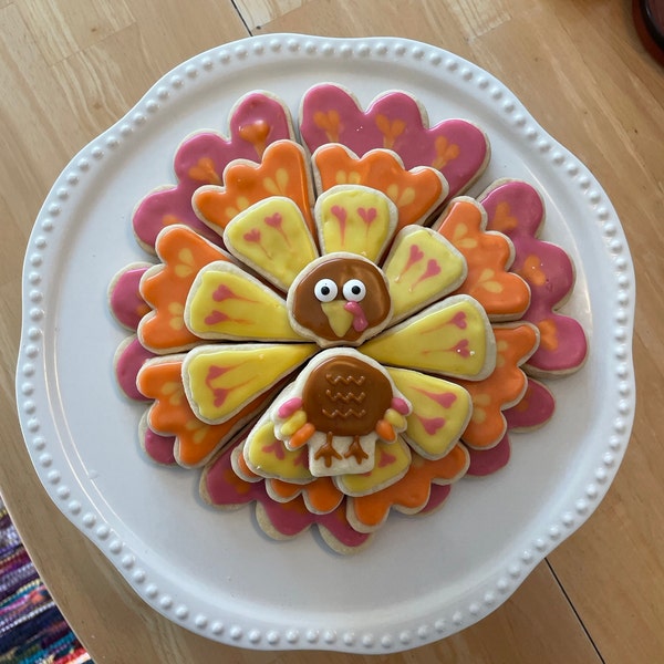 Thanksgiving Turkey Platter Cookie Cutter 5-piece Set - Etsy