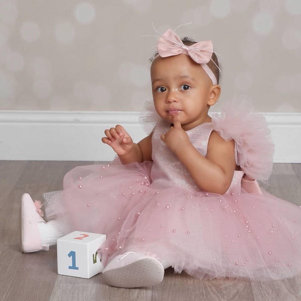Powder Pink Birthday Tutu Dress,baby Prom Dress Ball Gown Toddler ...