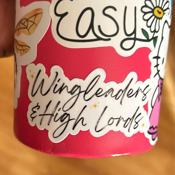 Wingleaders & High Lords Sticker, Bookish Sticker, Fourth Wing, Iron ...