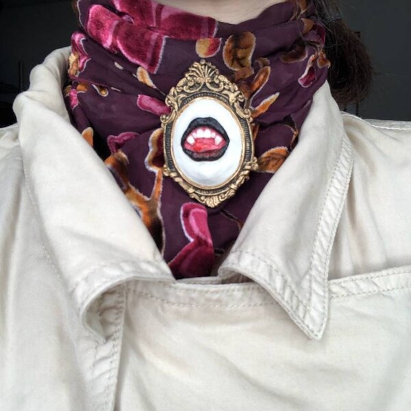 Skull Cravat Pin Hat Stick Tie Pin Lapel Brooch Spooky Wearable Art ...