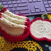 Apple Slices Coaster Set Crochet Pattern, PDF for Instant Download - Etsy