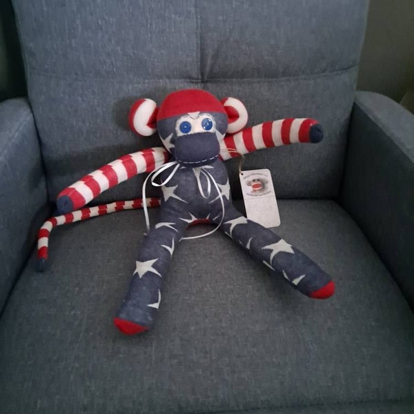 Sunday Football-sock Monkey-football Sock Monkey-man Cave Sock Monkey ...