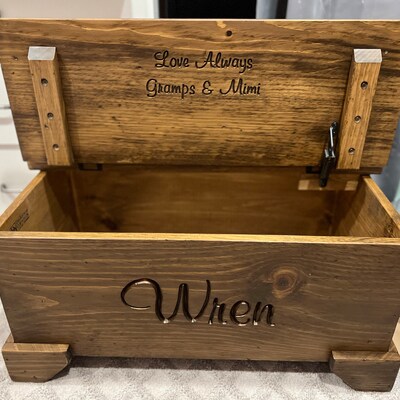 Toy Chest/camouflage/ Personalized/hand Carved/memory Box/wooden Chest ...