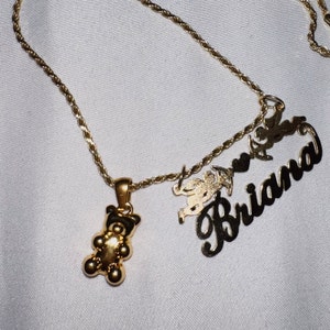 14K or 10K Solid Gold Diamonds Name Plate Personalized - Etsy