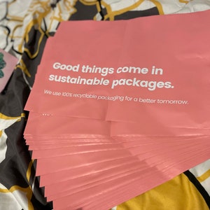 Eco-friendly Poly Mailers 10 X 13, Pink, Pack of 25, 50, 75 or 100 ...
