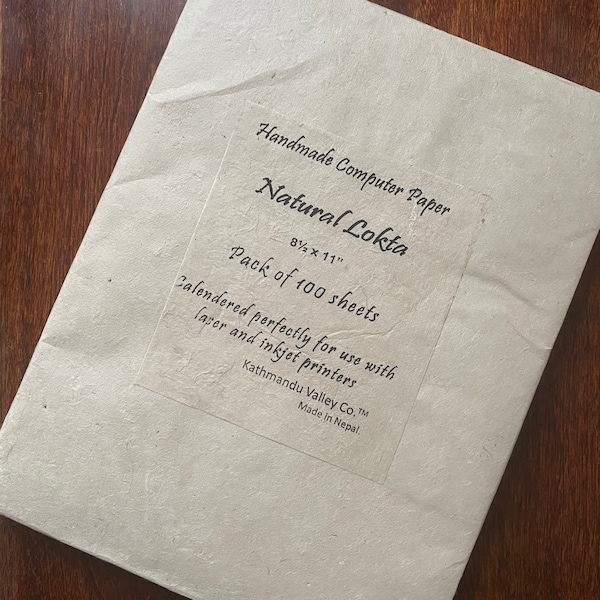 Handmade Lokta Paper: Tree-free Printer & Craft Paper (8.5x11 US Letter ...