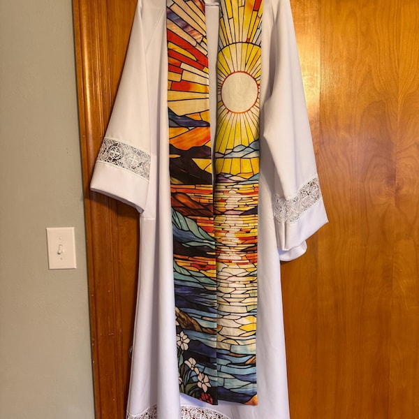 Tree of Life Stained Glass Ordinary Time Clergy Stole - Etsy