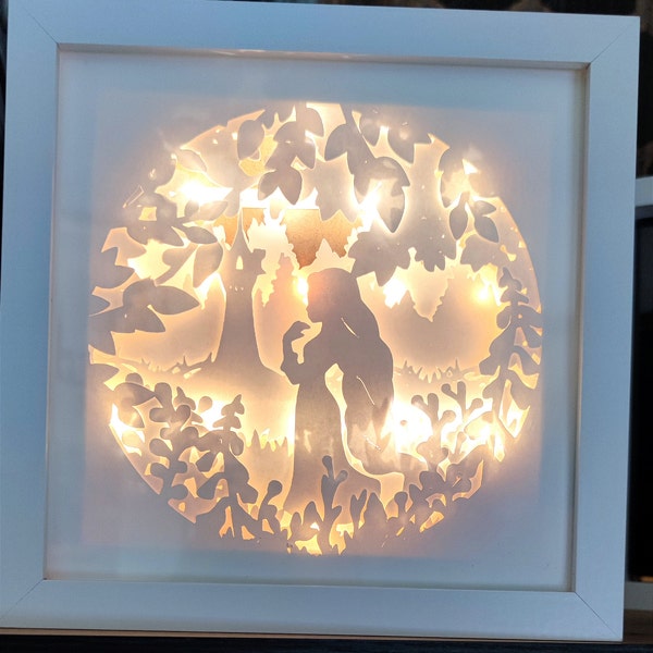 Rapunzel 1 Fairy Tale Inspired Shadow Box SVG PDF PNG Paper Cutting ...