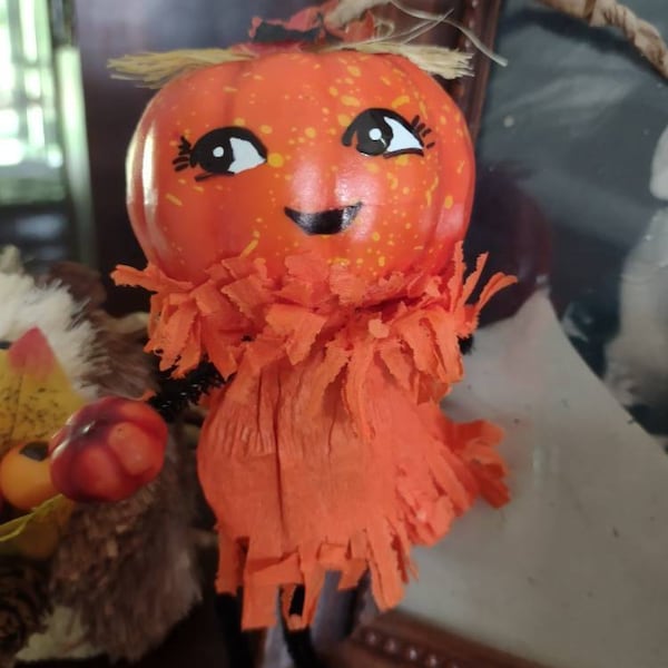 Vintage Pumpkin Person| Jack O Lantern| Halloween Decoration| Halloween ...