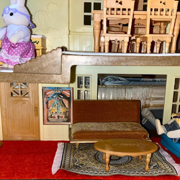 Vintage-look Dollhouse Scene • Printable Art Download • Retro Dollhouse ...