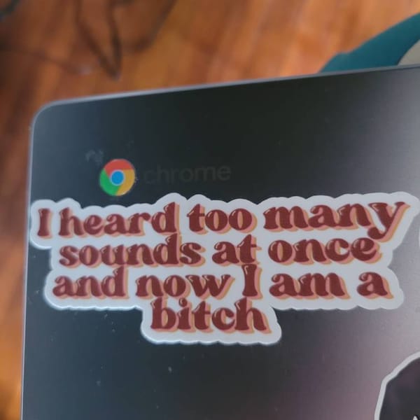 Overstimulated ADHD Too Many Sounds Sticker Neurodivergent Mental ...