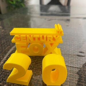 LEF Logo 20th Century Fox Style Logo 3d Printed PLA Plastic Warner Bro Kids Gift - Etsy