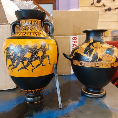 Odysseus & Sirens Stamnos Vase Ancient Greek Ceramic Pottery Museum ...