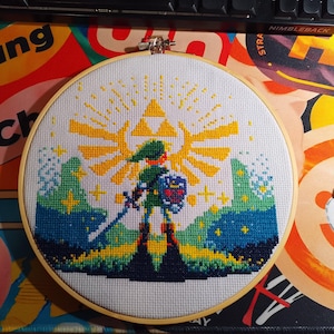 Link Sunset (from Zelda) Cross Stitch Pattern, DIY Embroidery Pattern ...