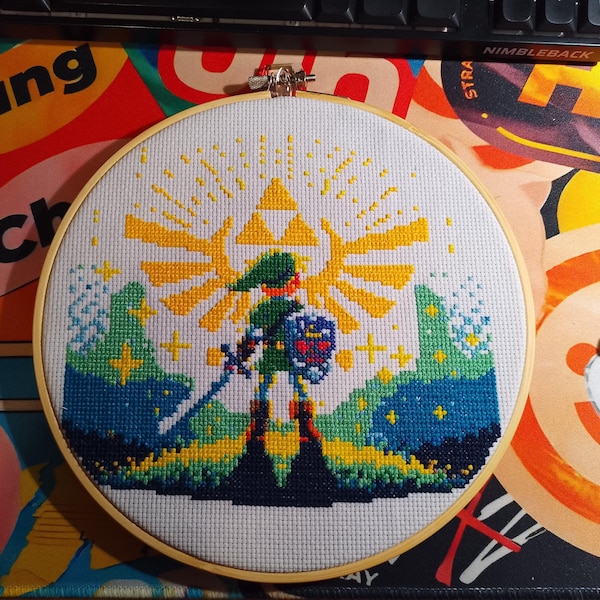 Link Sunset (from Zelda) Cross Stitch Pattern, DIY Embroidery Pattern ...