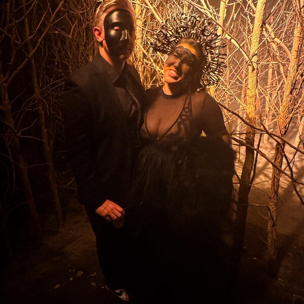 Black Lace Masquerade Mask, Sheer Lace Mask, Full Face Mask, See ...