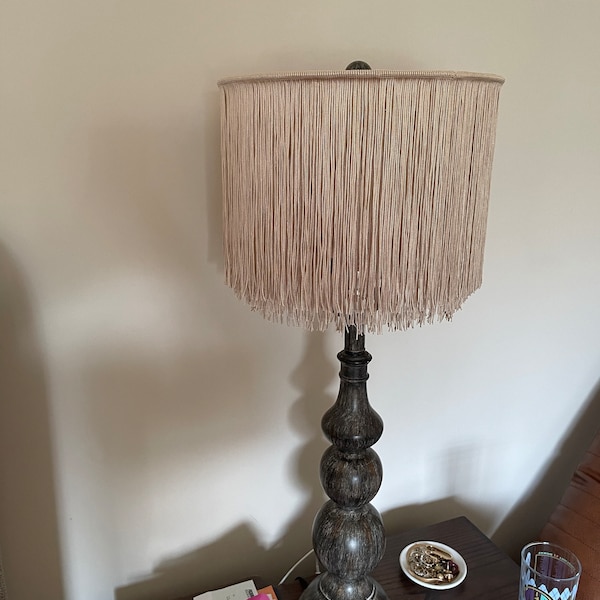 Triple-layered Fringe Lampshade for Floor or Table Lamps, Boho Chic ...