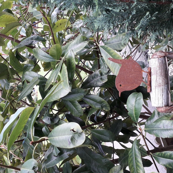 Metal Wren – Rusty Garden Bird Art Decor – Fence Topper Pergola ...