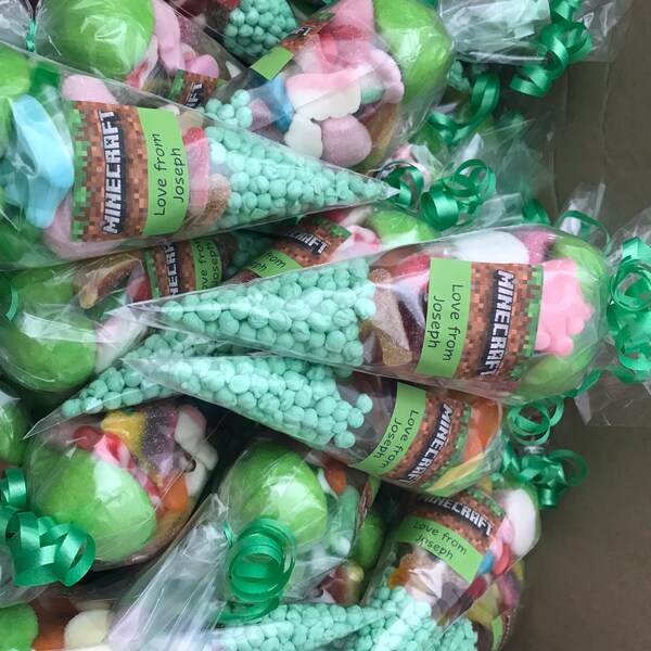 Minecraft Pick and Mix Sweet Cones - Etsy UK