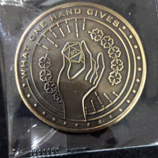 What One Hand Gives Coin, Dungeons and Dragons Coin, Dnd Coin - Etsy