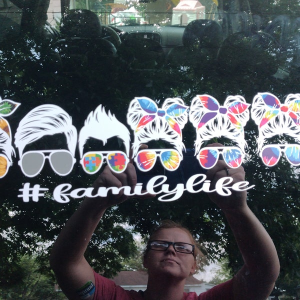 Family Life Decal, Momlife, Dadlife, Kidlife, Messybun, Car Decal - Etsy