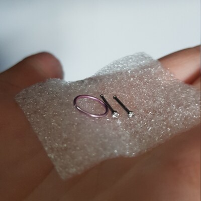 Tiny Crystal Nose Stud, Discreet Nose Stud, Nose Piercing, 20g, Nose ...