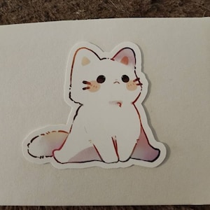Sitting Kitty Vinyl Sticker/ Laptop Stickers/ Cute Stickers - Etsy