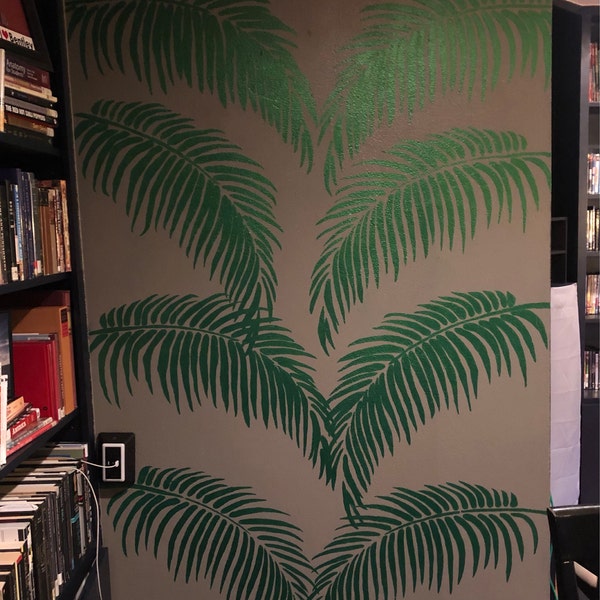 Palm Frond Stencil WALL ART STENCIL Instead of Decals Easy to Use Wall ...